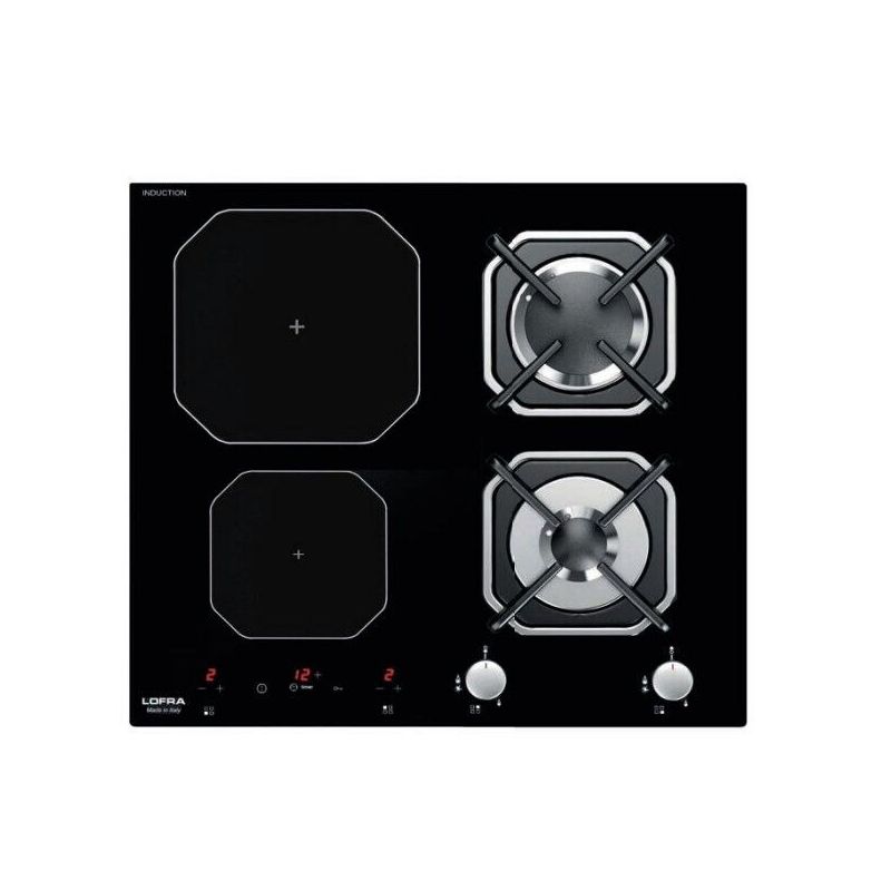 Plaque de cuisson mixte gaz + induction Lofra Dione 60 cm HGN622I