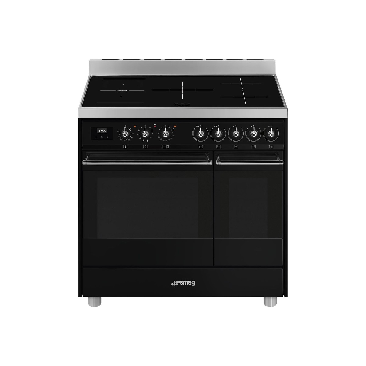 Piano de cuisson Pyrolyse Smeg C92IPBL9 induction - Cuisinières Grande ...